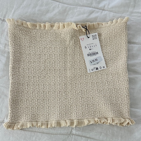 Zara | Tops | Zara Creambutter Yellow Knit Tube Top | Poshmark
